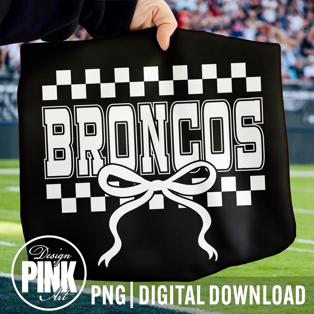 Broncos Bow Coquette, Checkered Cheer Png, Cheerleader Shirt Design ...