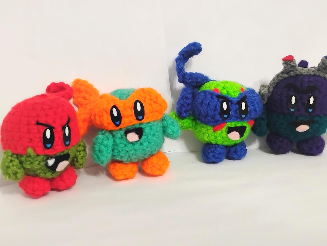 Crochet Plush Set, Cute Amigurumi Mini Plushies, Kawaii Desk Toys ...