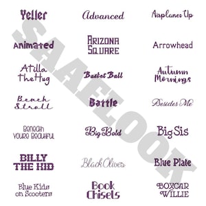 500+ Embroidery Fonts PES Bundle: Brother Machine Fonts (digital ...
