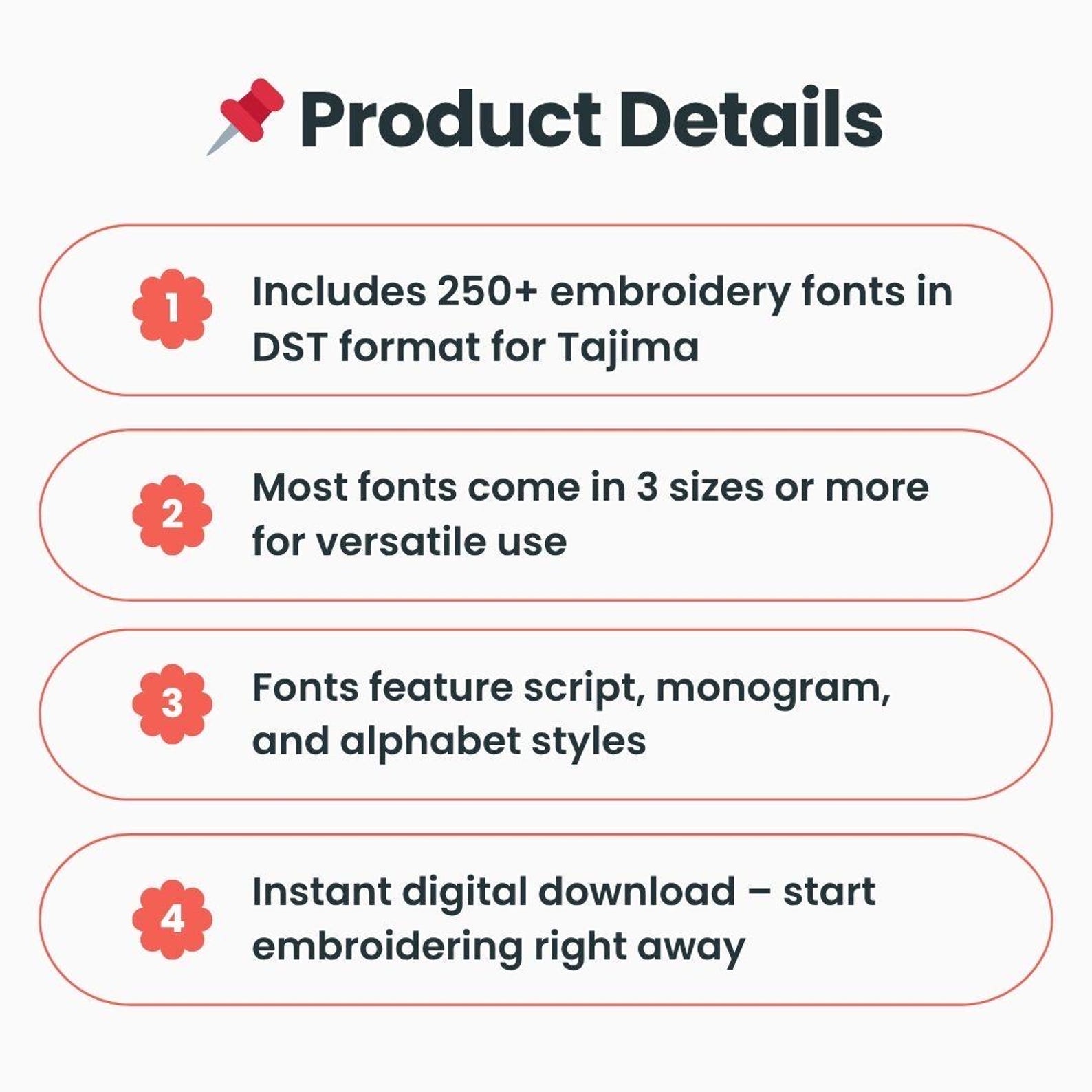DST Embroidery Fonts for Tajima Machines: 250 Bundle (1 - 3 Inch) - Etsy