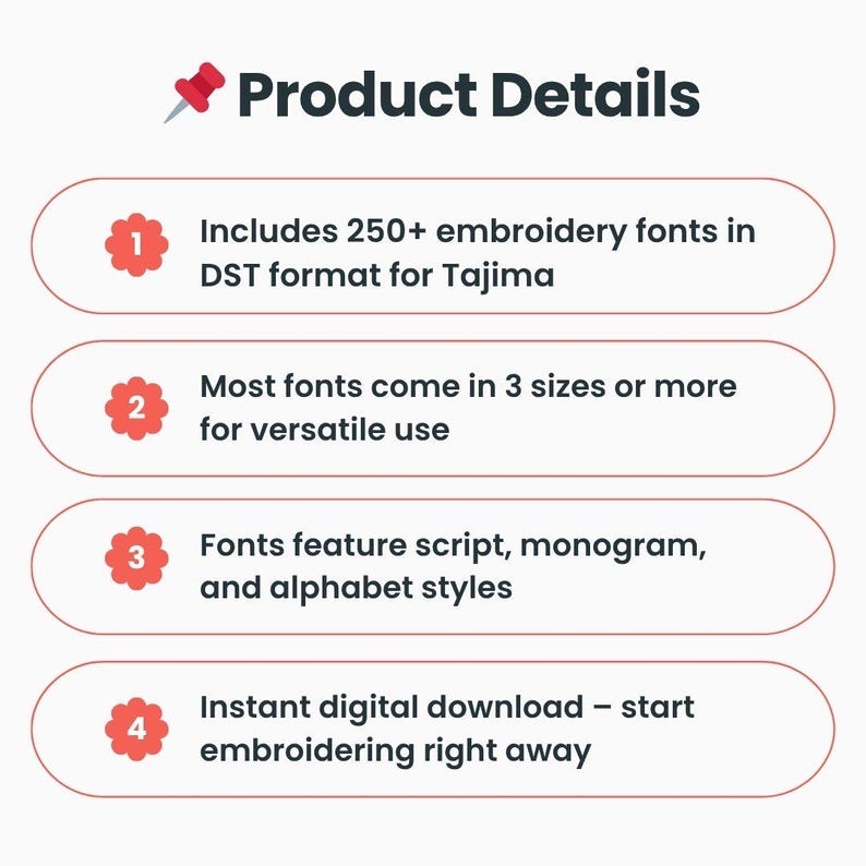 DST Embroidery Fonts for Tajima Machines: 250 Bundle (1 - 3 Inch) - Etsy