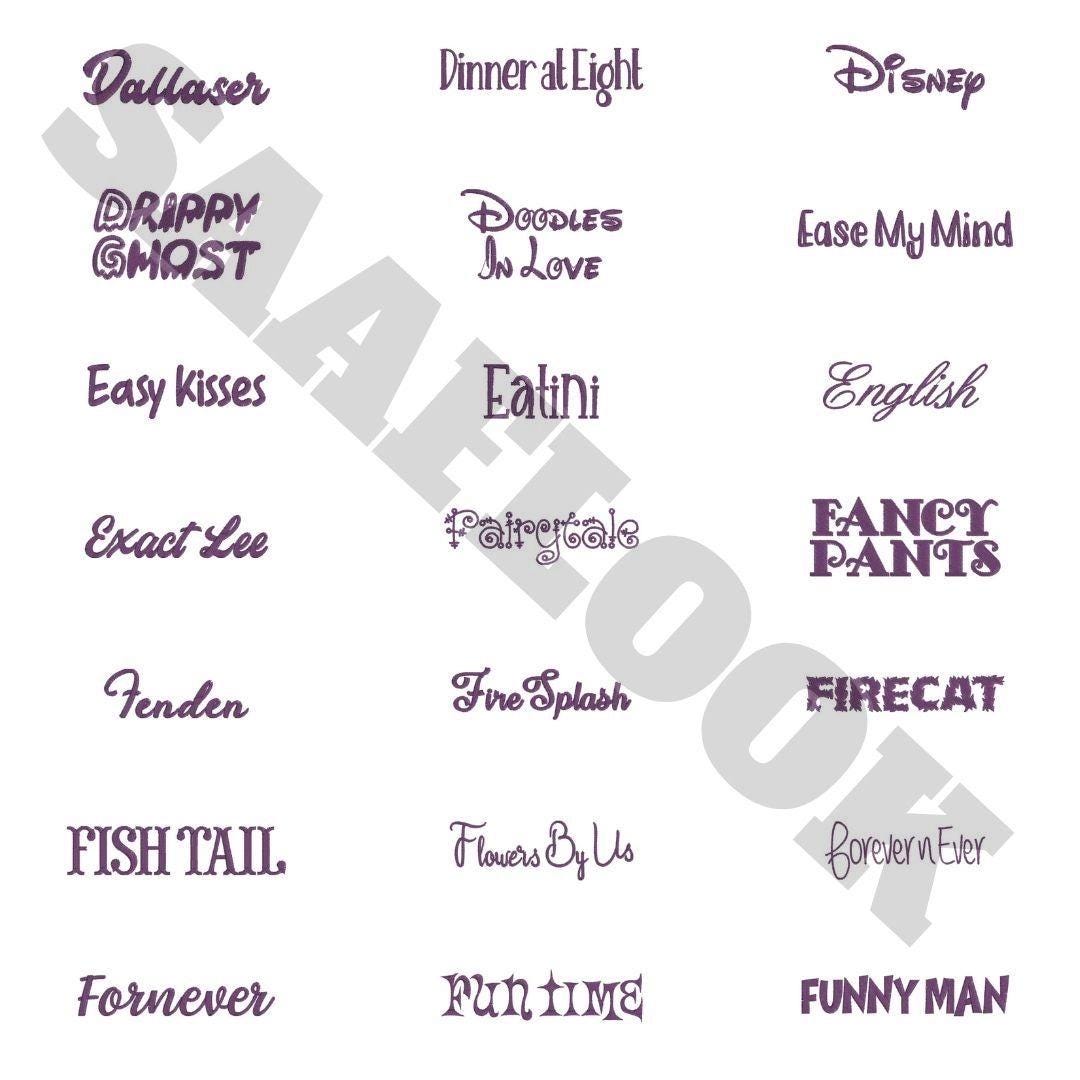 500+ Embroidery Fonts PES Bundle: Brother Machine Fonts (digital ...