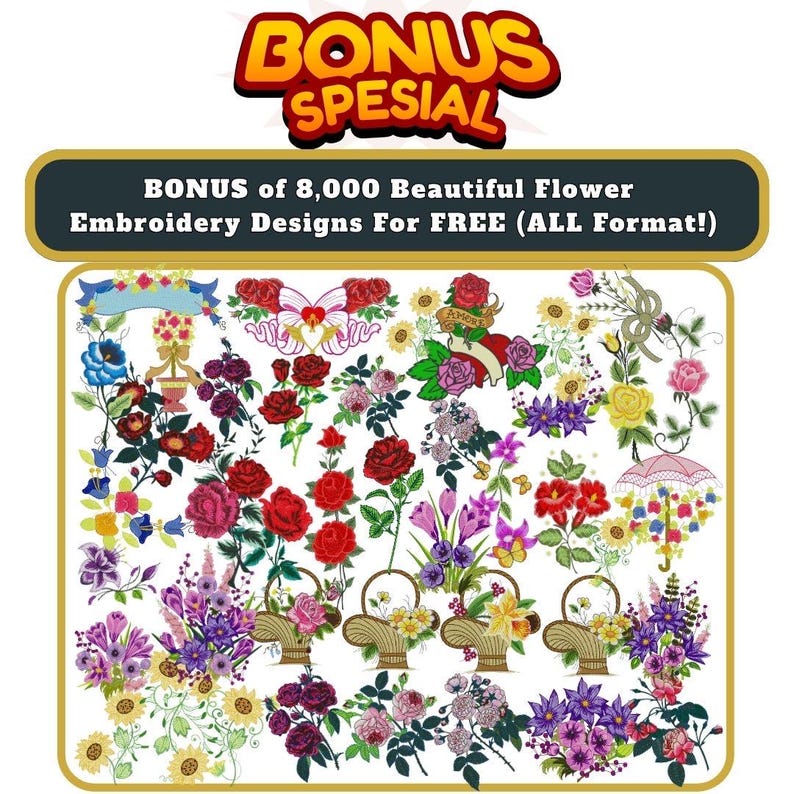 1000+ Embroidery Fonts PES Bundle: Brother Machine Embroidery Designs ...
