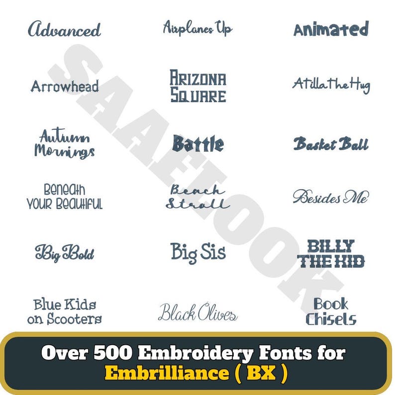 500+ BX Embroidery Fonts Bundle: Script & Monogram (digital Download ...