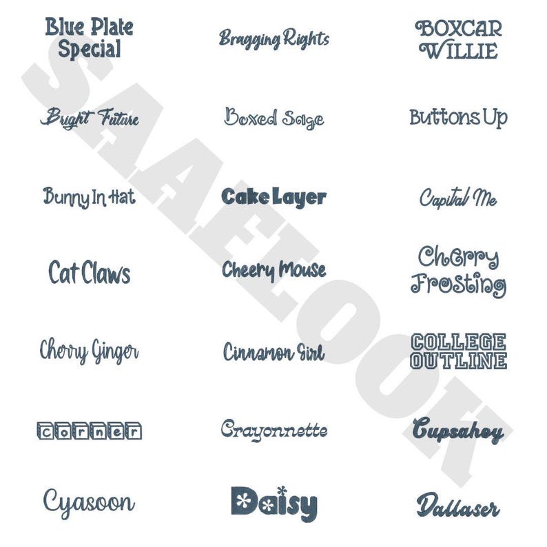 400+ BX Embroidery Fonts Bundle: Script & Monogram (digital Download ...