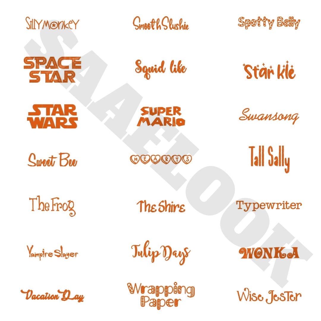 500+ DST Embroidery Fonts Bundle: Tajima Machine Fonts + 8000 Bonus ...