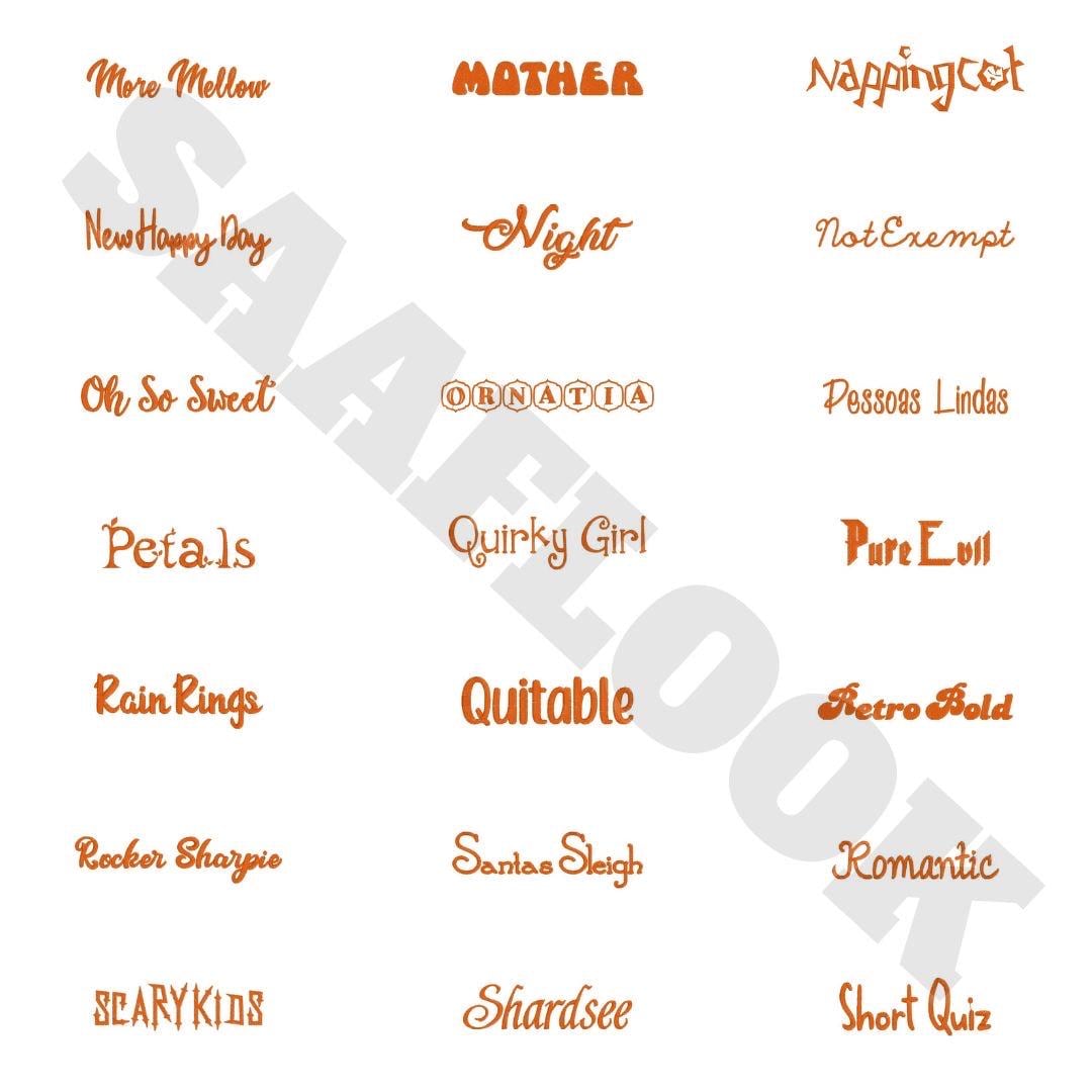 500+ DST Embroidery Fonts Bundle: Tajima Machine Fonts + 8000 Bonus ...
