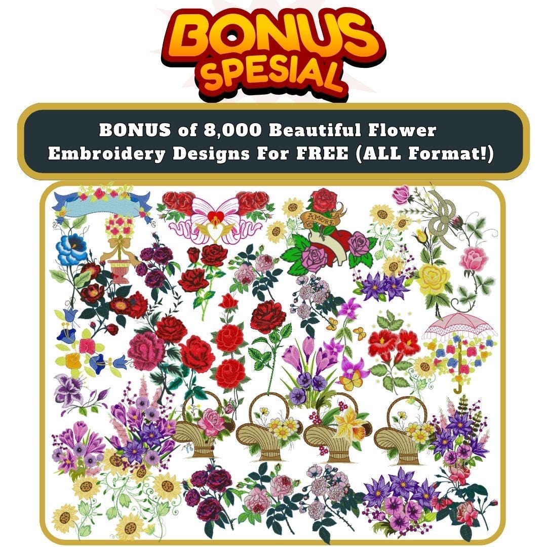 400+ JEF Embroidery Fonts Bundle: Janome Machine Embroidery Designs ...
