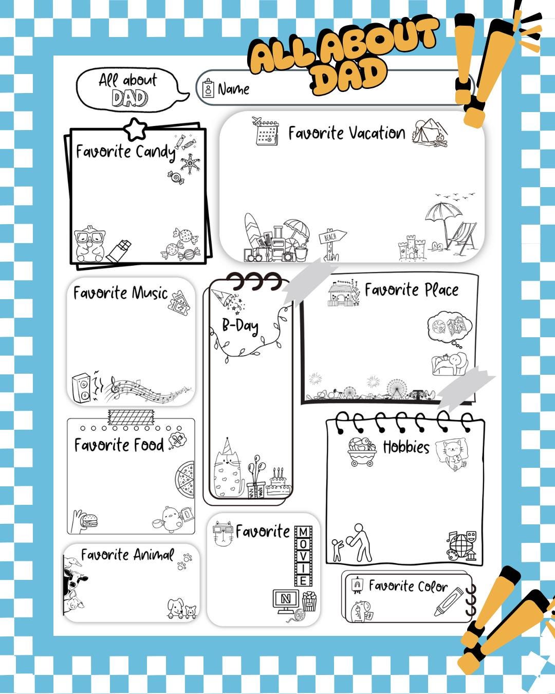 Father's Day Printable, Dad Gift, Instant Download PDF - Etsy
