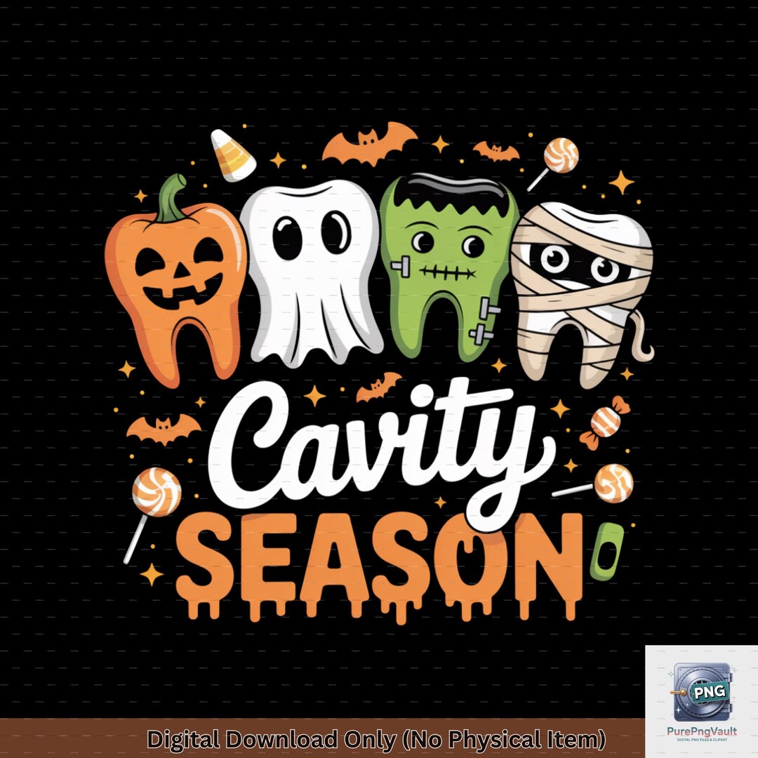 Cavity Season PNG, Funny Dental Halloween Shirt, Dentist Hygienist Gift ...