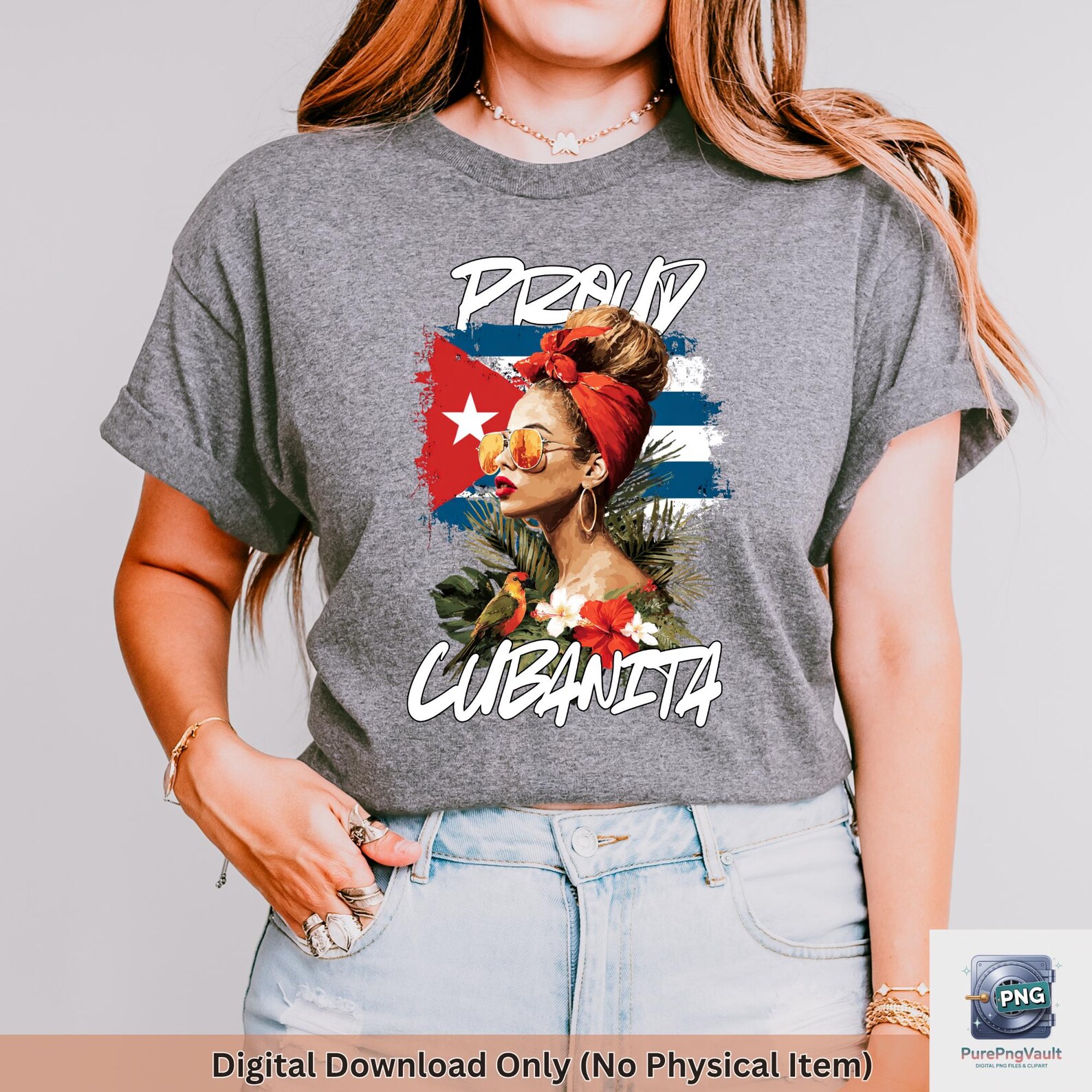 Cubanita Messy Bun Cuba Flag PNG, Hispanic Heritage Month Clipart ...