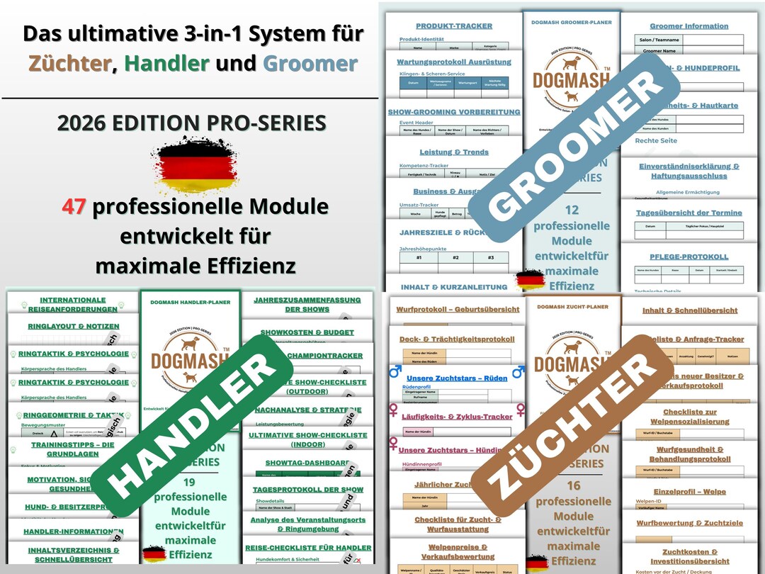 Zucht Groomer Hand Planer | 2026 PRO SERIE | 3 in 1 Komplettes ...