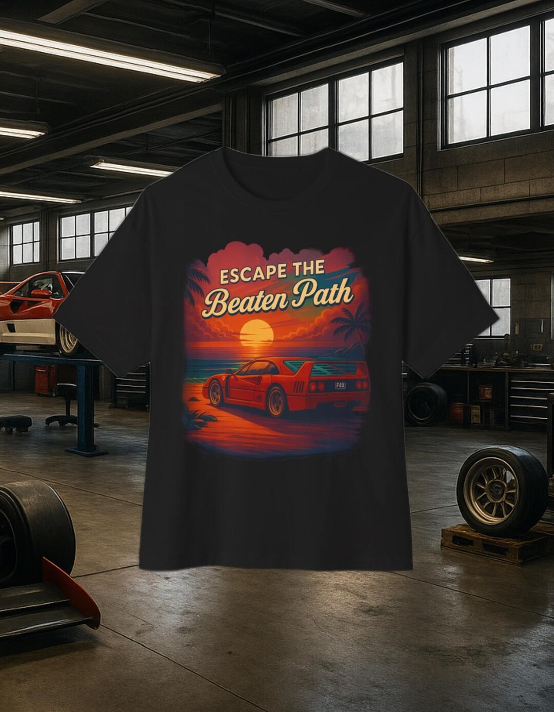 Retro Racing Box T-shirt – Vintage Car Tee, Classic Car Lover Gift ...