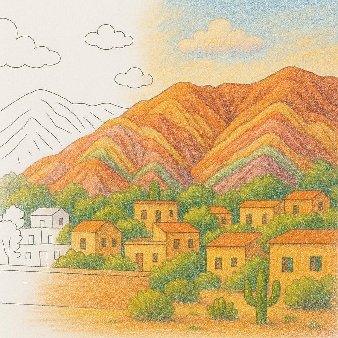 Argentina Coloring Book | South American Landscapes | Libro Para ...