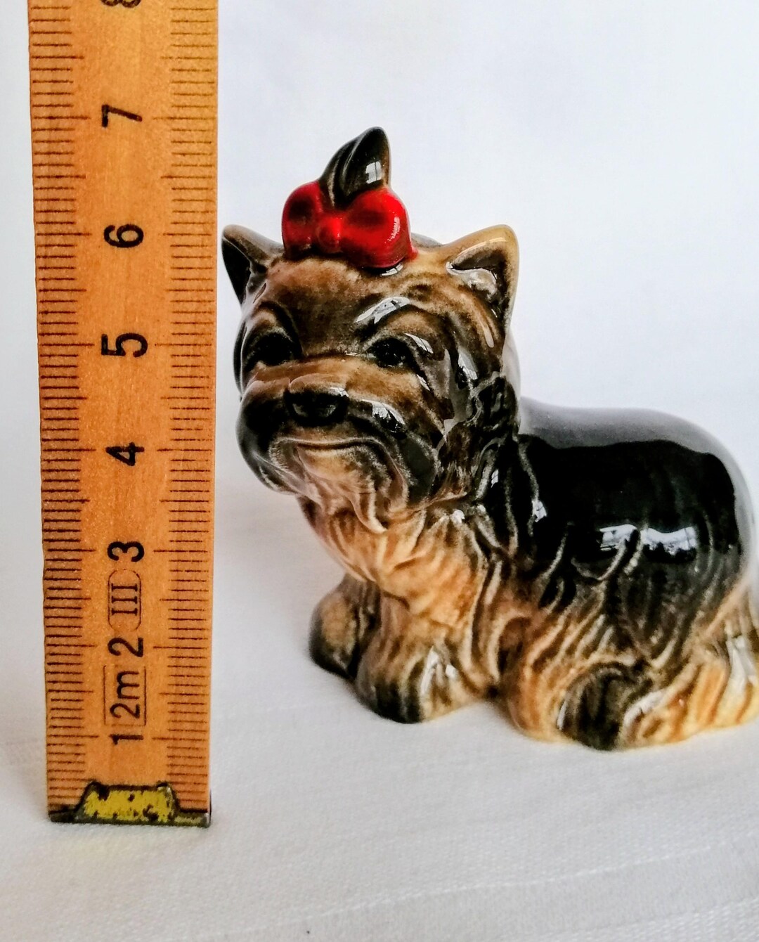 Goebel Dog Figurine – Yorkshire Terrier With Bow – Porcelain Figurine ...