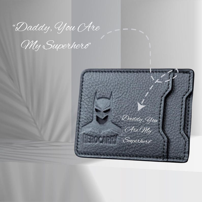 Bat ID Leather Case Badge Wallet Herocarry - Etsy