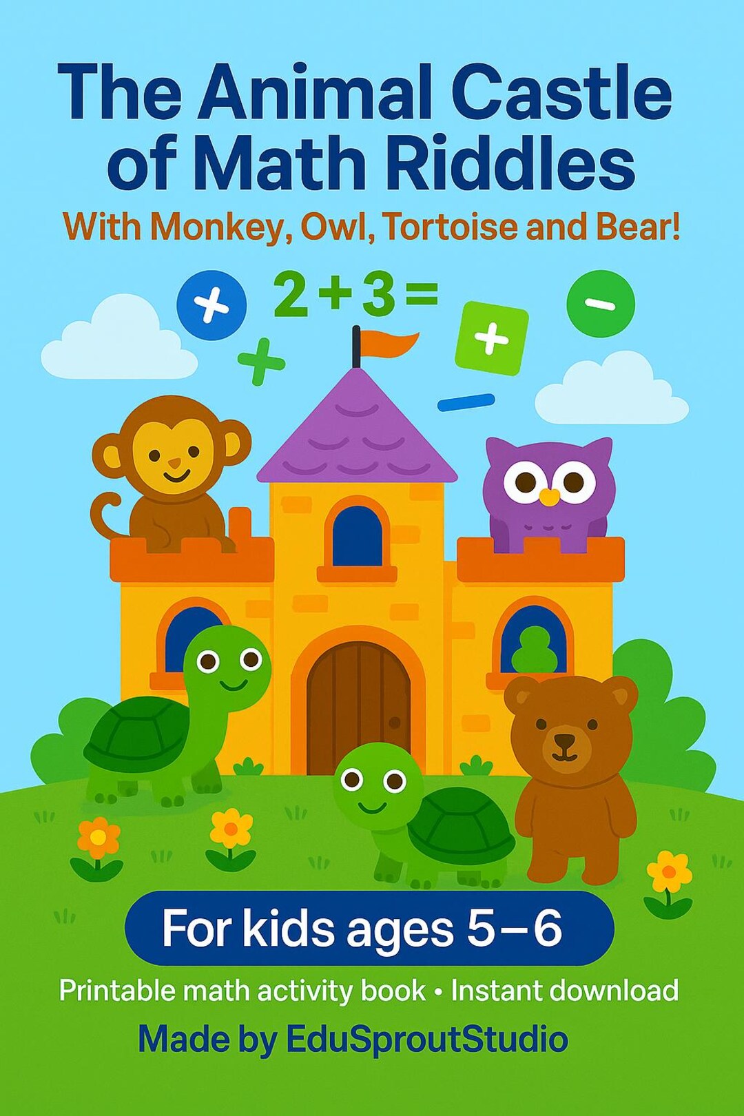 Animal Castle Logic Riddles: Math Worksheets for Kids Ages 5-6 (PDF ...