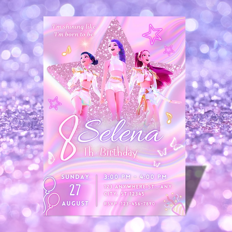 Kpop Demon Hunters Birthday Invitation - Etsy