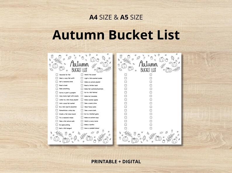 Fall Bucket List Printable: Cozy, Family, Mindful Activities (PDF ...