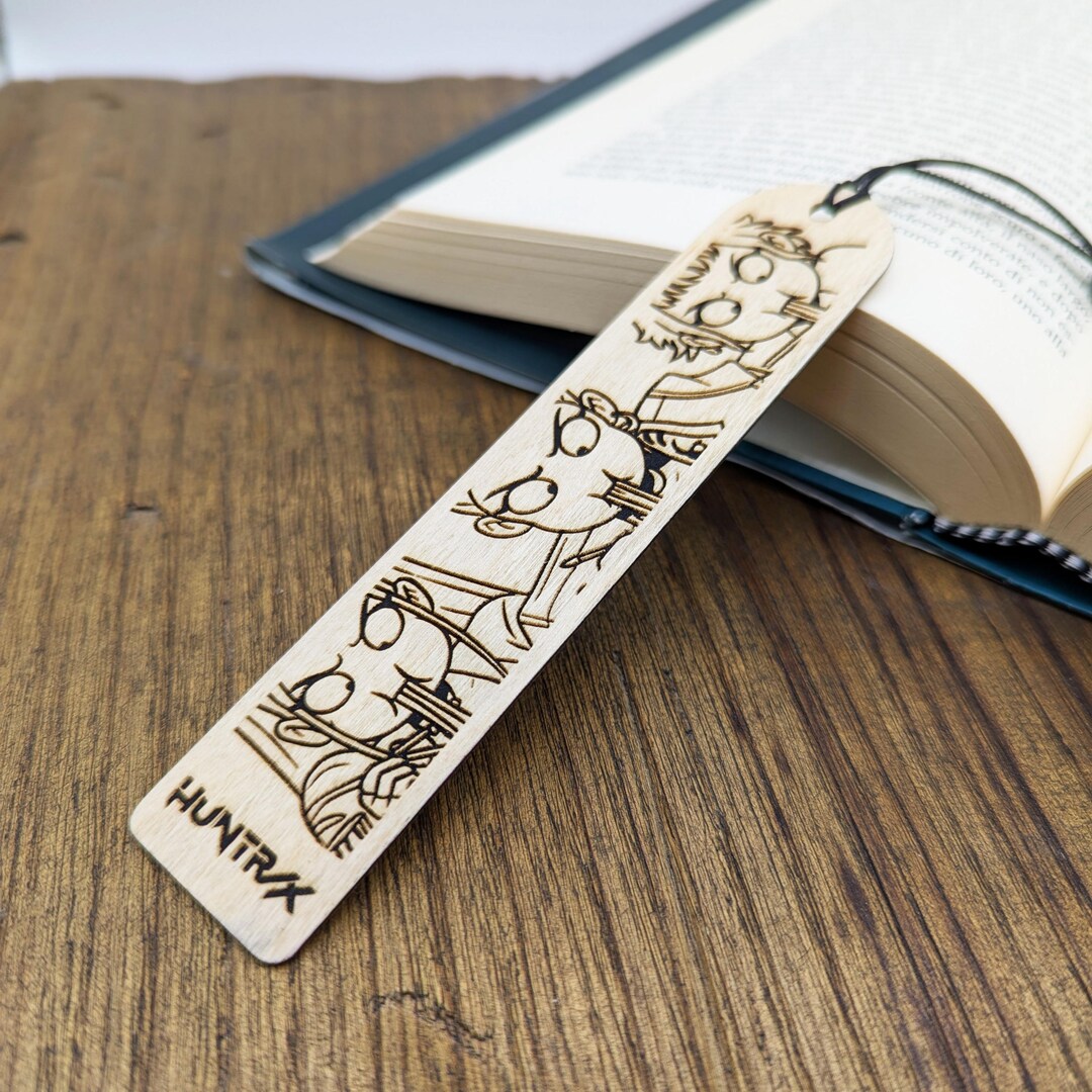KPOP Demon Hunters Wooden Bookmarks – Huntrix Rumi, Zoey & Mira Ramen ...