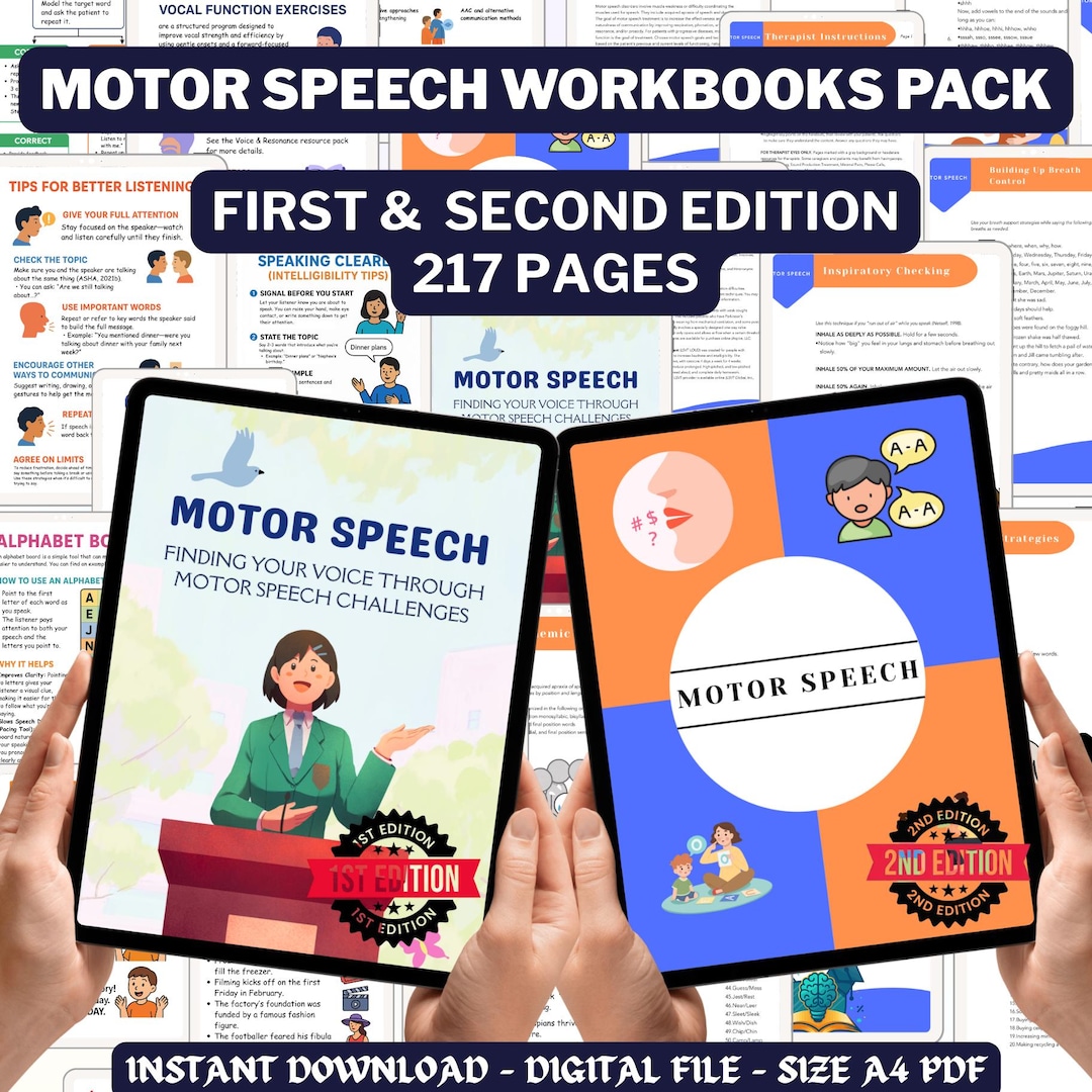 Motor Speech Therapy Pack, Adult Speech Therapy Starter Kit, SLP Notes ...
