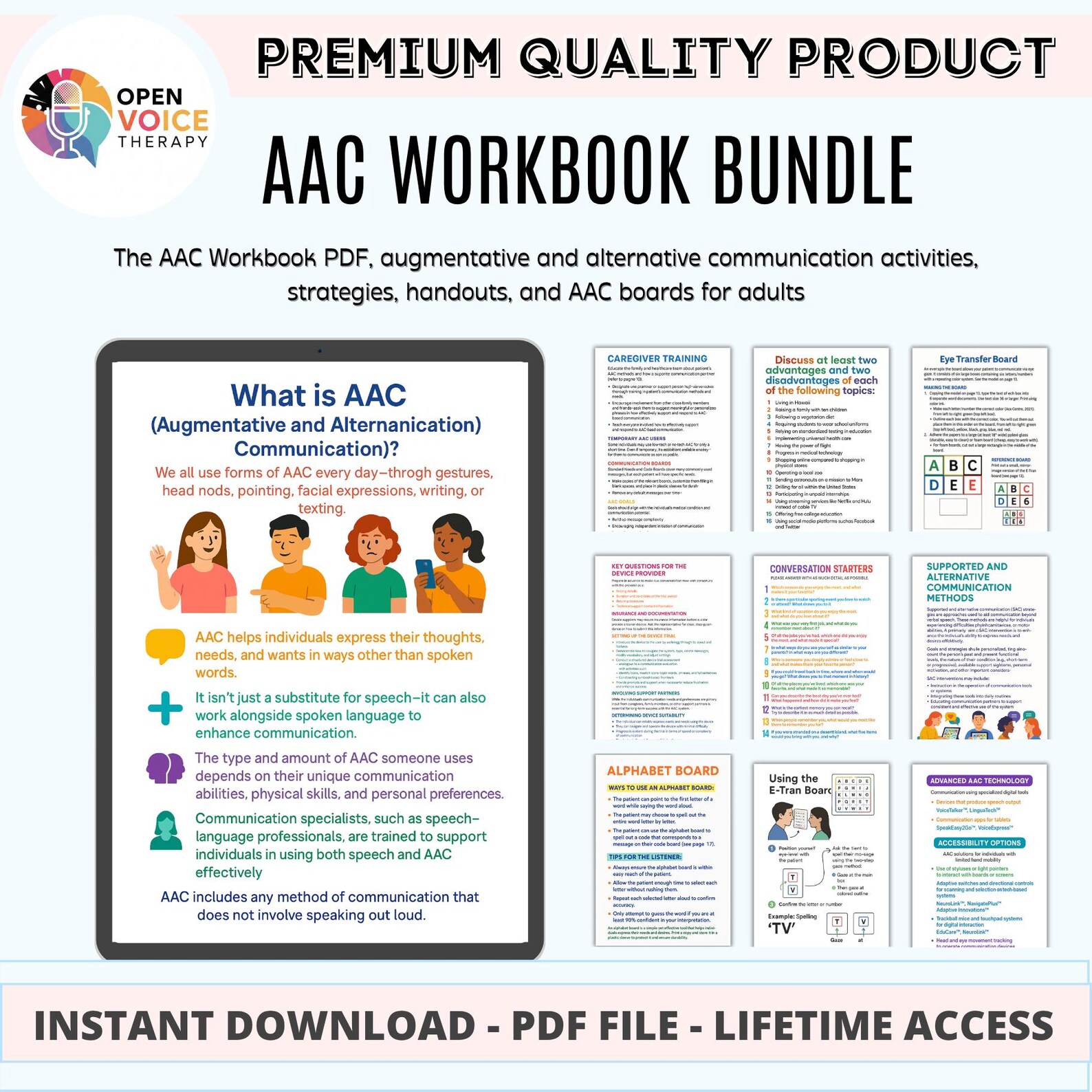 The AAC Workbook PDF, Augmentative and Alternative Communication ...