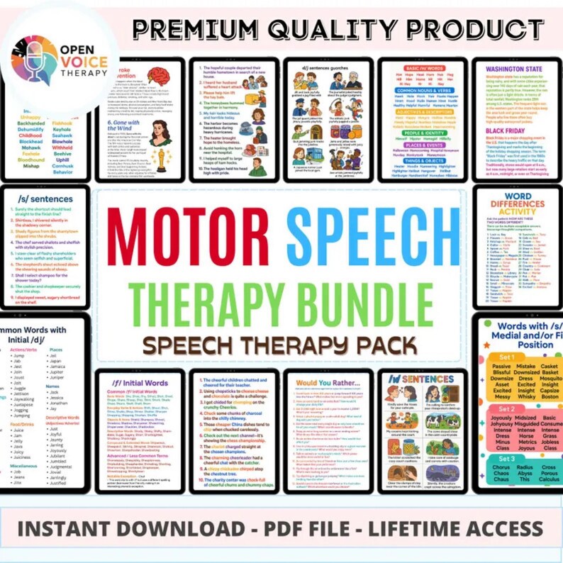 The Adult Speech Therapy Starter Pack: Pdfs Evidence-based Worksheets ...
