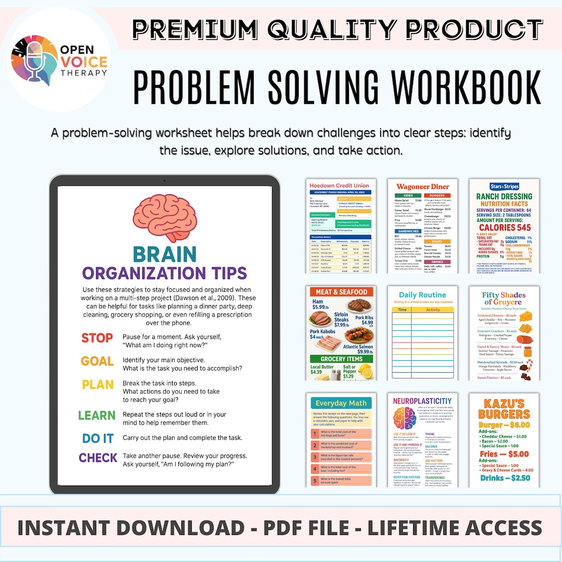 Problem Solving Pack - Etsy