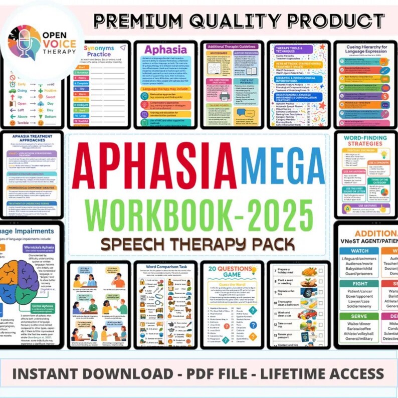 The Adult Speech Therapy Starter Pack: Pdfs Evidence-based Worksheets ...