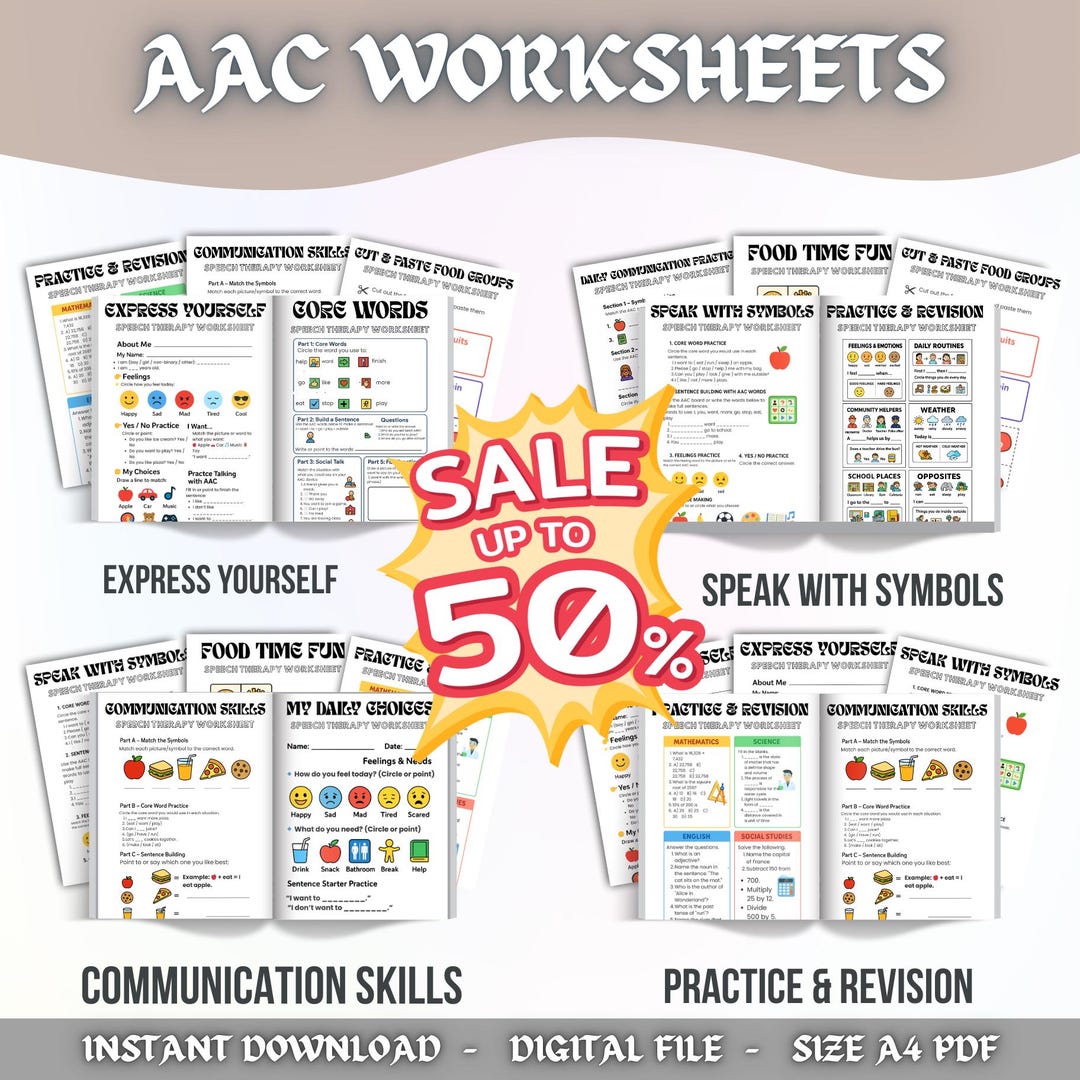 The AAC Worksheet PDF, Augmentative and Alternative Communication ...