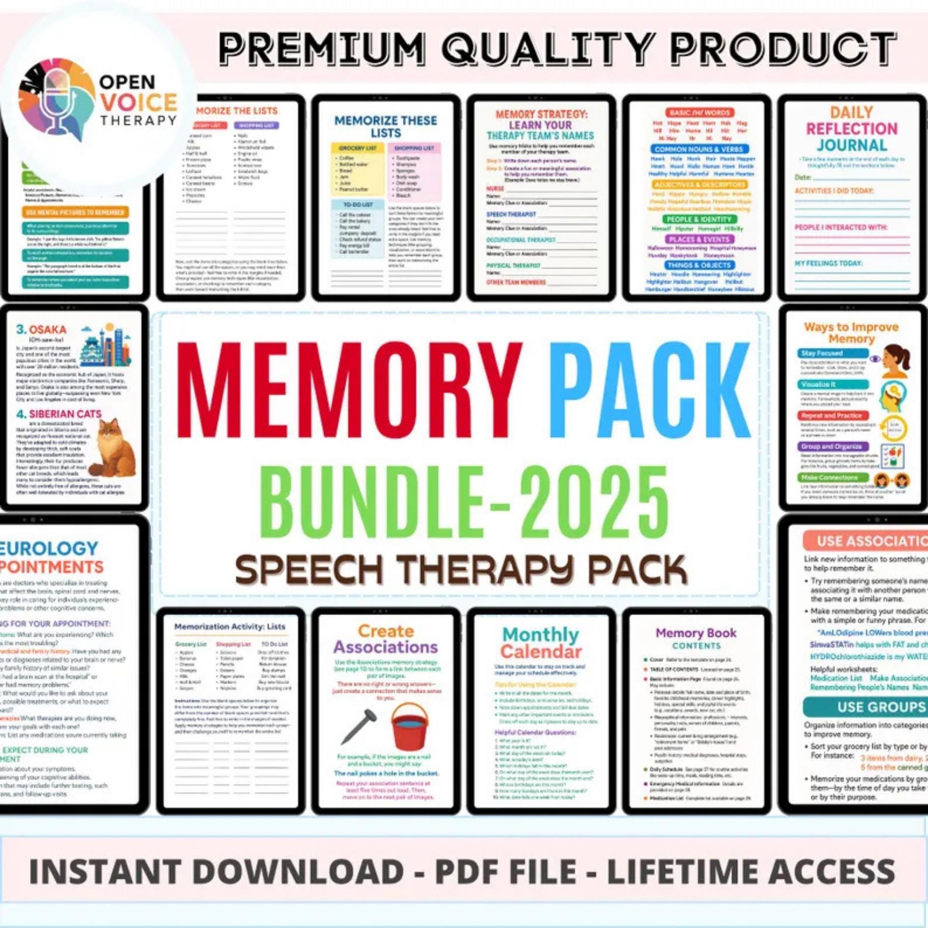 The Adult Speech Therapy Starter Pack: Pdfs Evidence-based Worksheets ...