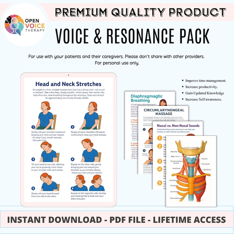 The Voice & Resonance Workbooks PDF for Voice Therapy Evidence Based ...