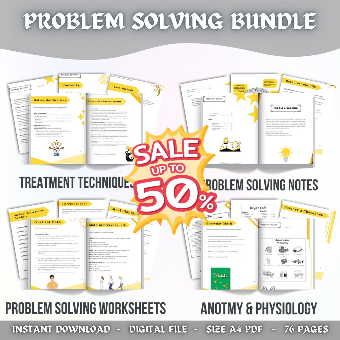 Problem Solving Pack - Etsy