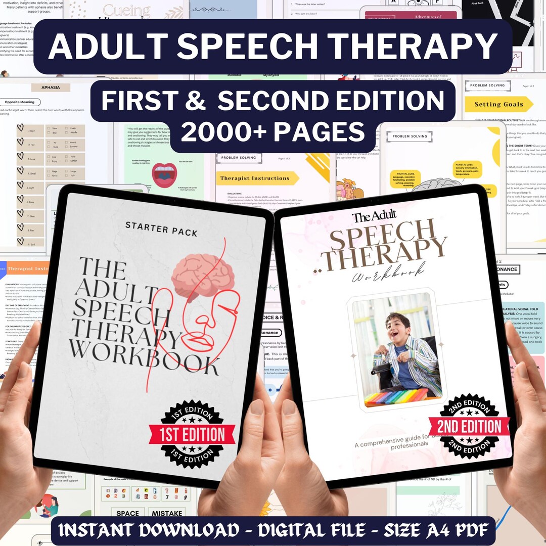 The Adult Speech Therapy Starter Kit: First & Second Edition Pdfs ...