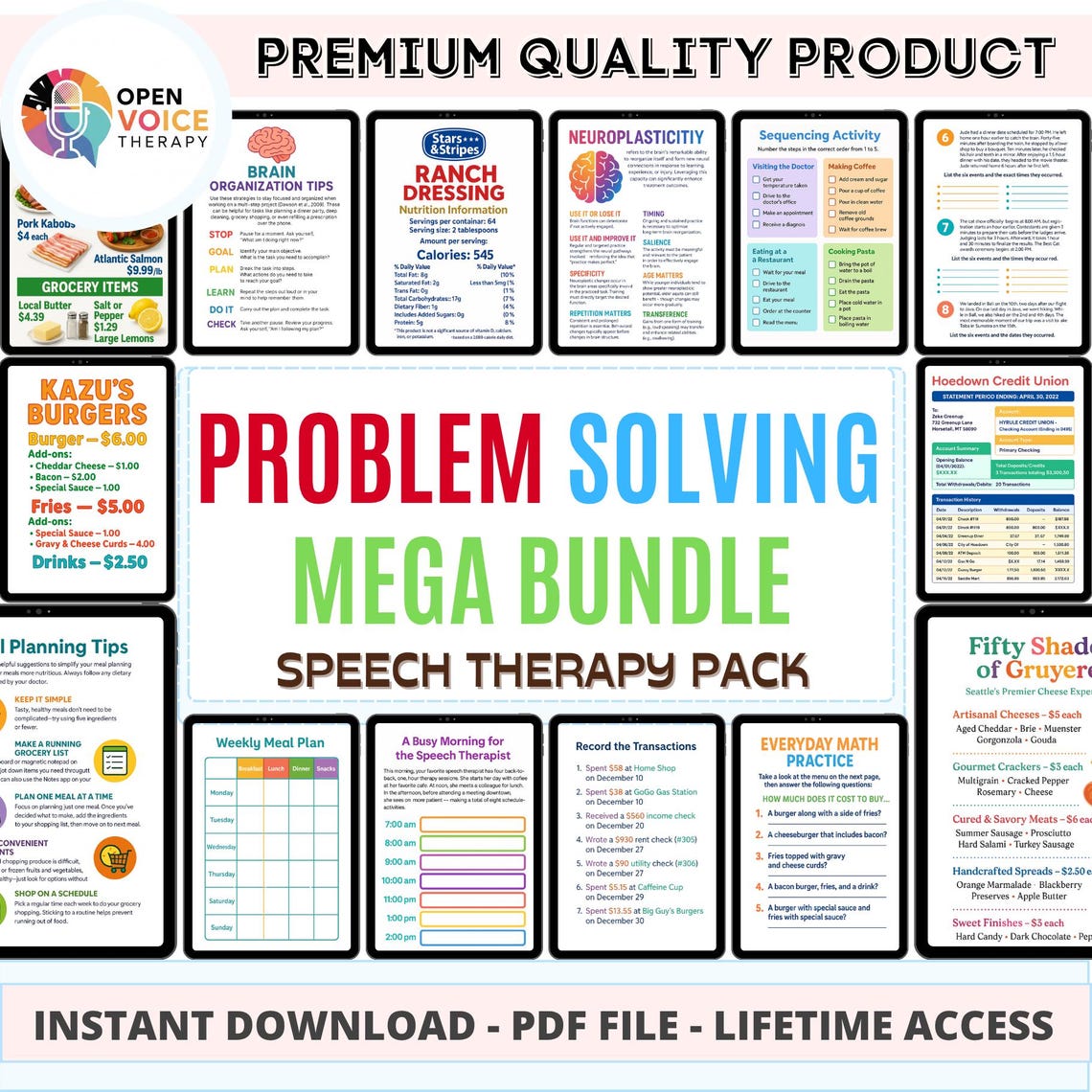 Problem Solving Pack - Etsy