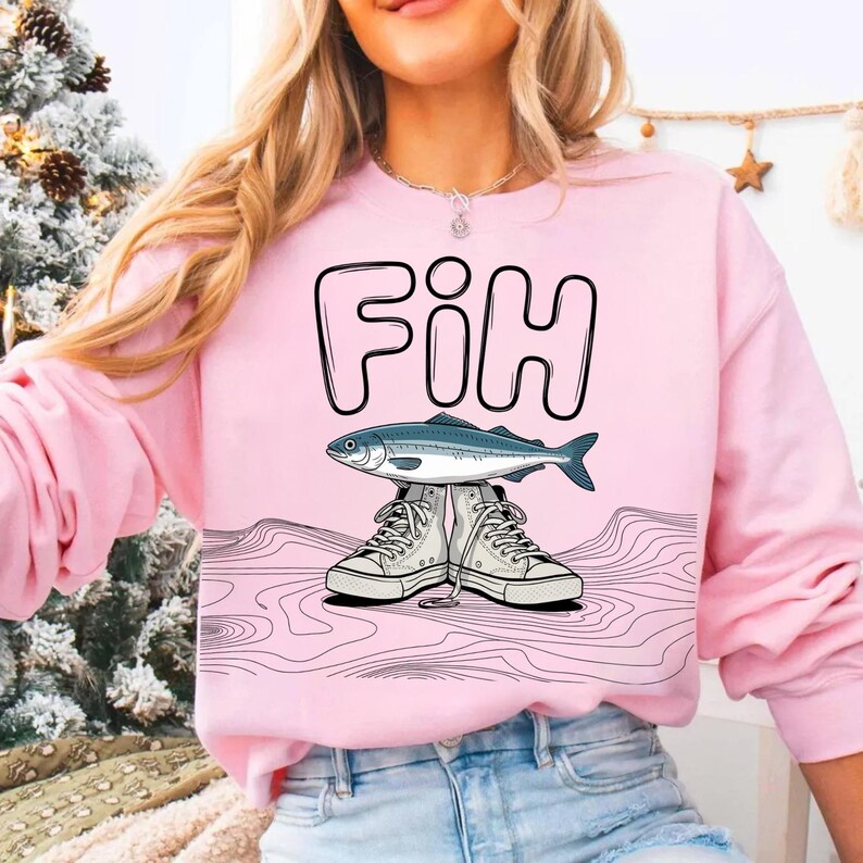 Fish Wearing Shoes PNG Meme Graphic Digital Download Black and White ...