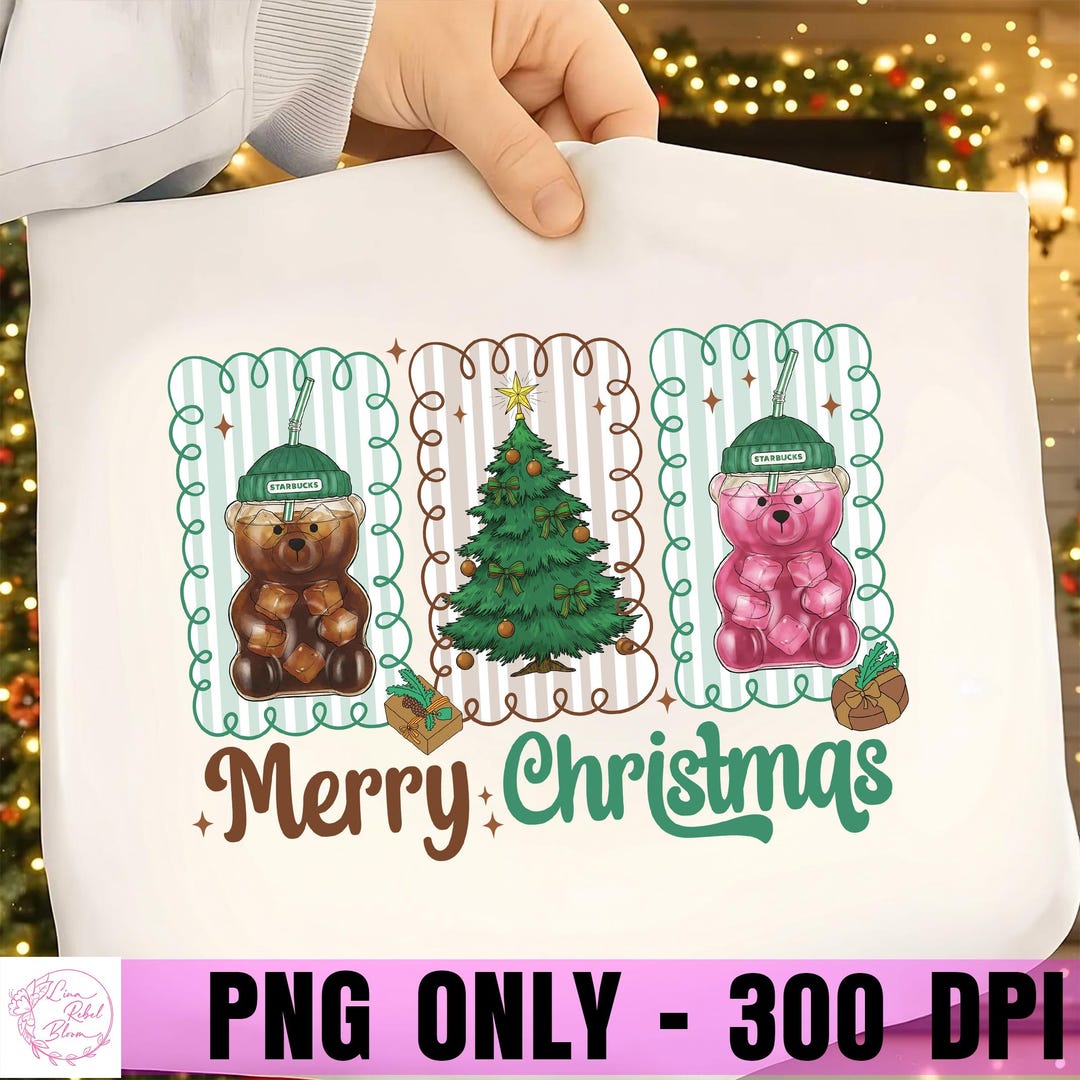 Merry Christmas Cute Bear PNG, Cute Bear Coffee Merry Christmas, Cozy ...