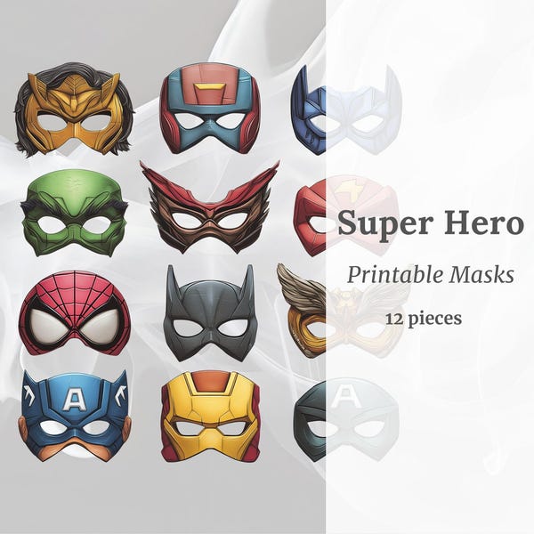 Superhero Masks - Etsy
