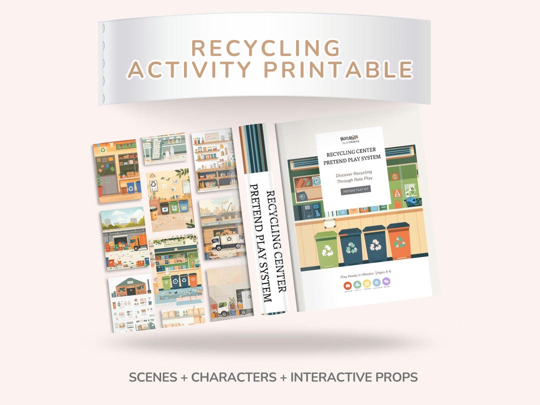 Recycling Dramatic Play Printable | Preschool Recycling Center Role ...