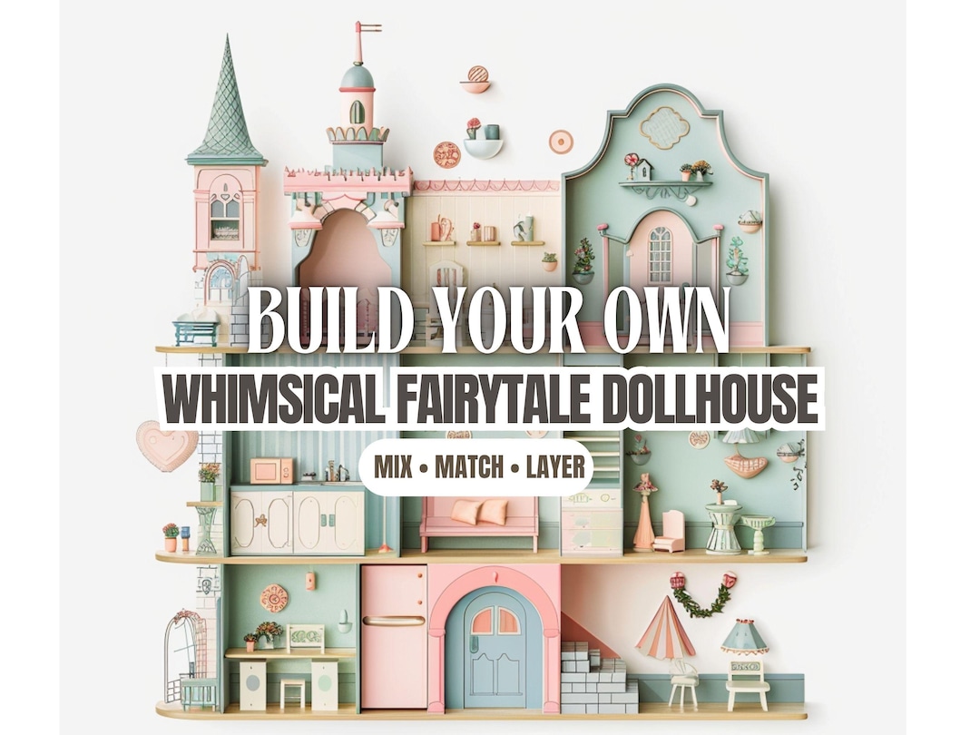 Whimsical Fairytale Printable Dollhouse | Build Your Own Full House 2D ...