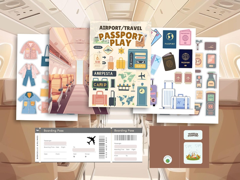 Airport Dramatic Play Printable for Preschool, Travel Role Play ...