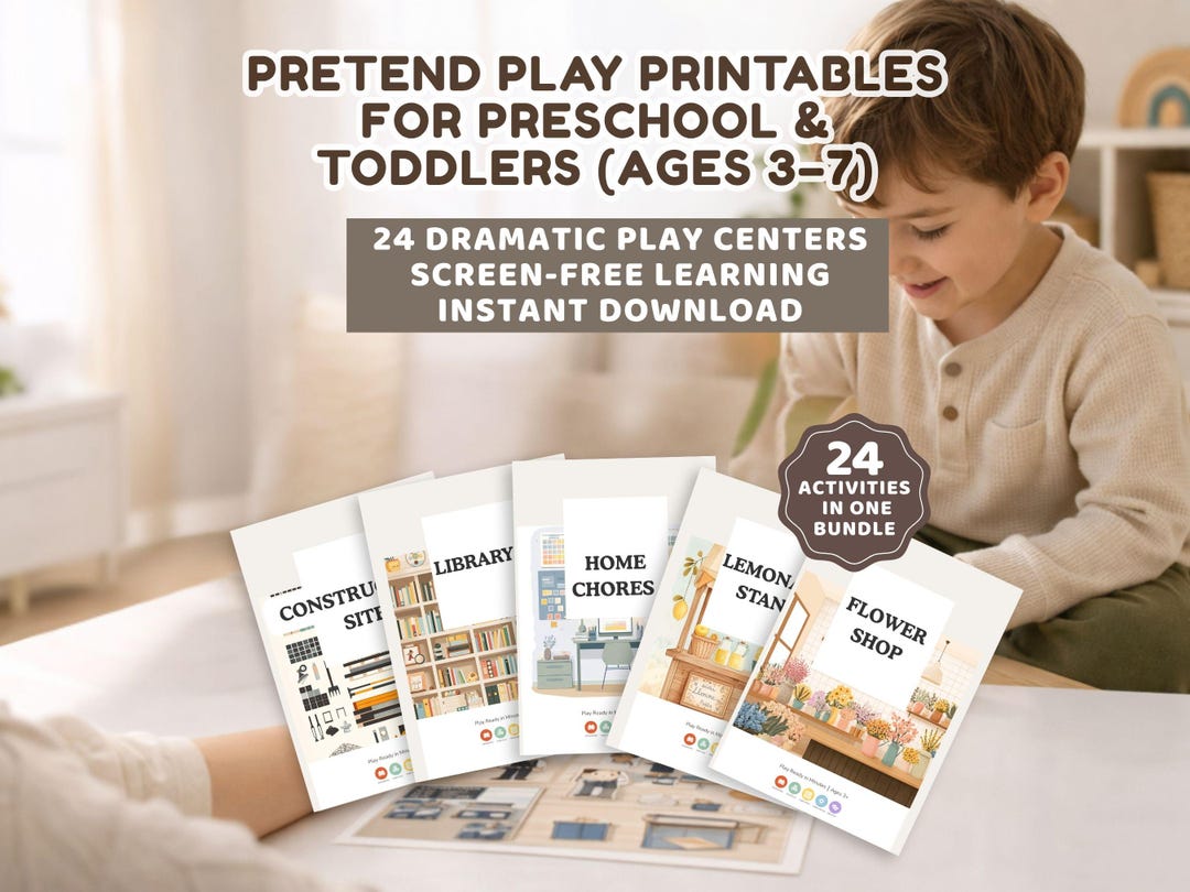 Pretend Play Printables Bundle for Kids | Dramatic Play Centers ...