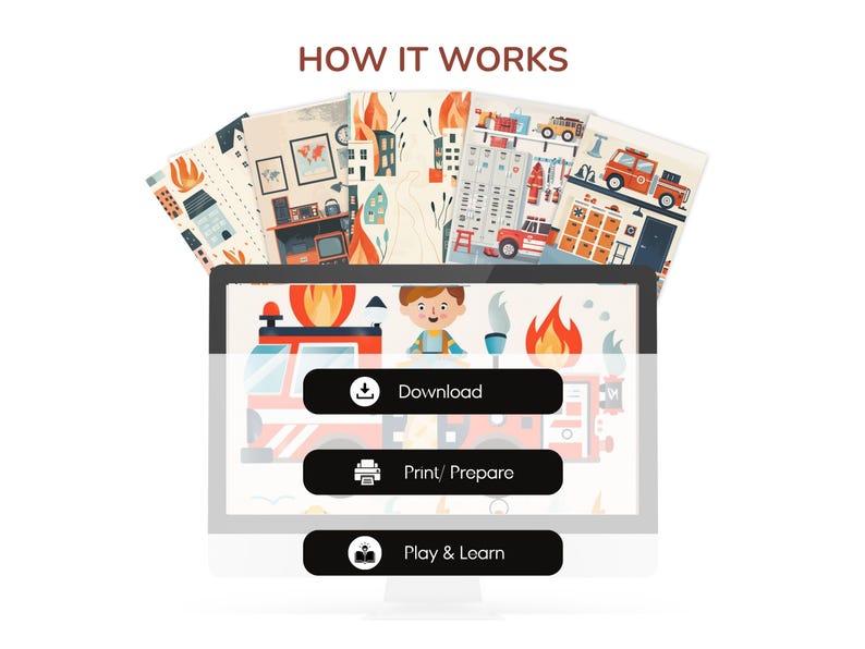 Fire Station Pretend Play Printable, Community Helpers Activity ...