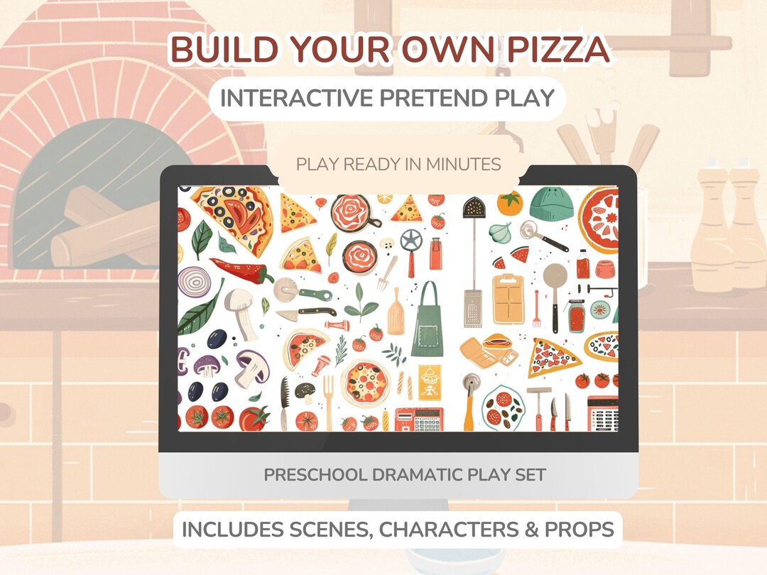 Pizza Pretend Play Printable, Build Your Own Pizza Activity for Kids ...