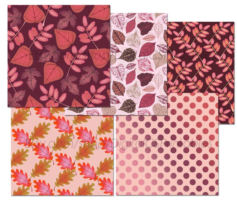 Fall Digital Paper Fall Autumn Digital Paper Autumn Fall - Etsy