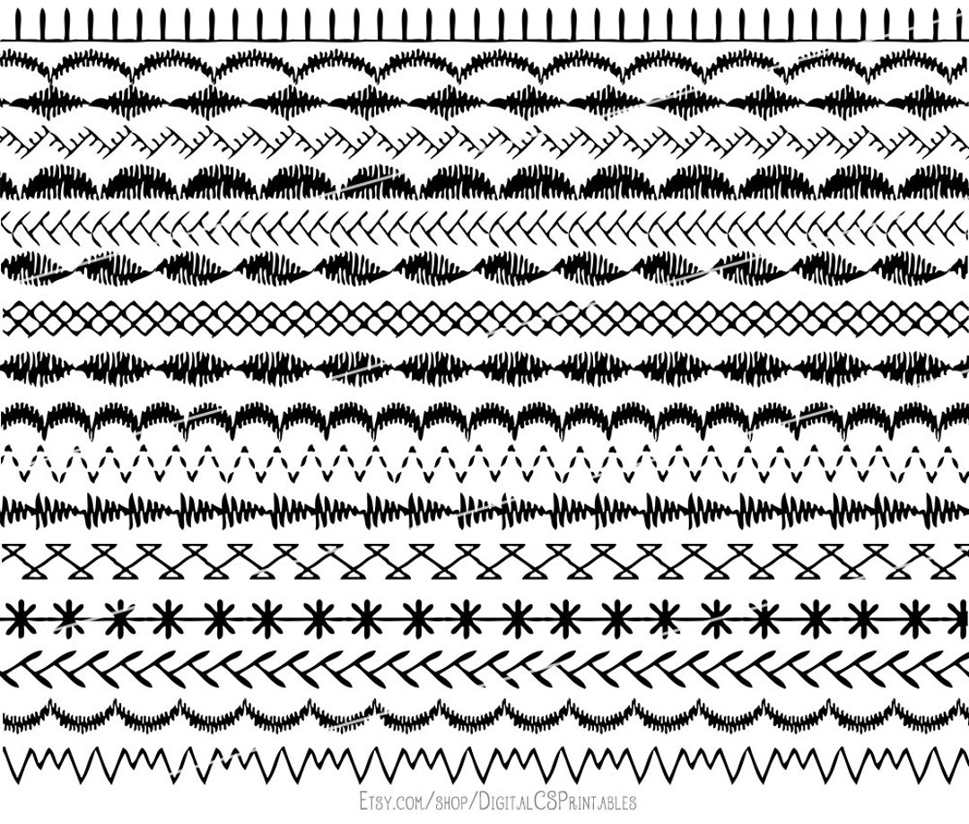 Sewing Clipart Border Clipart Embroidery Stitches Clipart Sewing ...