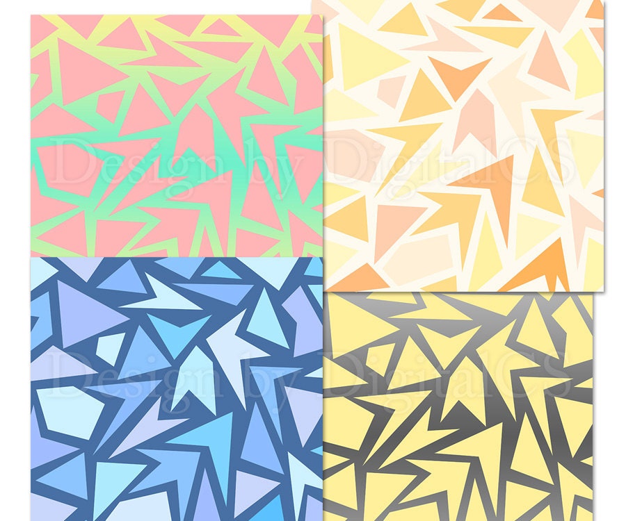 Modern Digital Paper Geometric Digital Paper Abstract Digital - Etsy