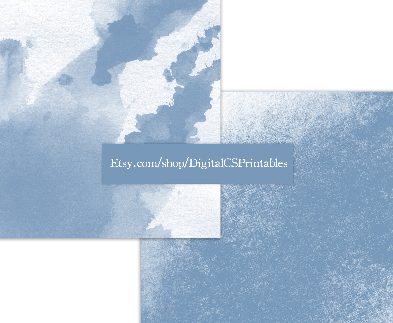 Dusty Blue Digital Paper Pastel Dusty Blue Watercolor Papers Commercial ...