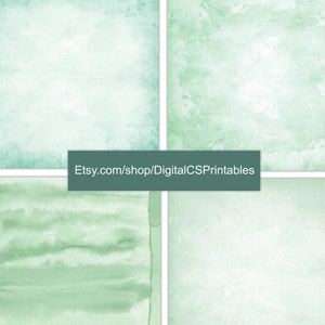Sage Green Digital Paper Emerald Green Watercolor Digital Paper Pack ...