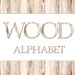 Alphabet Clipart Wood Alphabet Wood Digital Alphabet Letters Wood ...